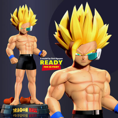 Teen Gohan With Gym - 3D Model by Sinh Nguyen