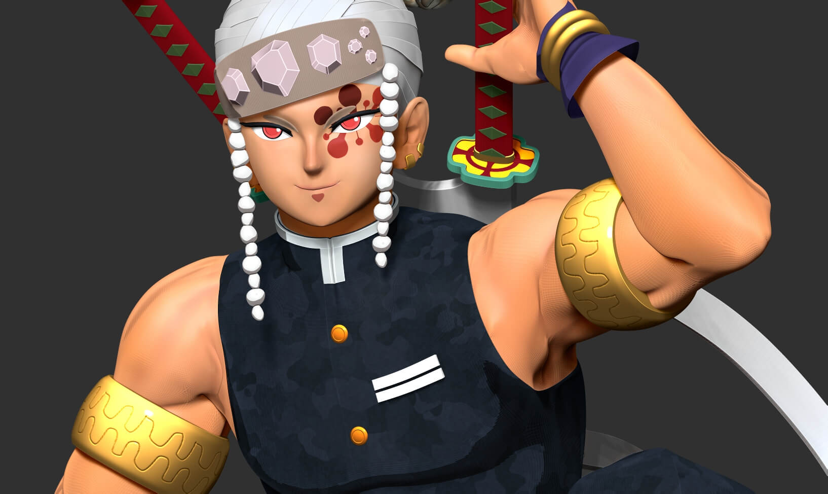 Tengen Uzui - Demon Slayer 3D Model by Sinh Nguyen