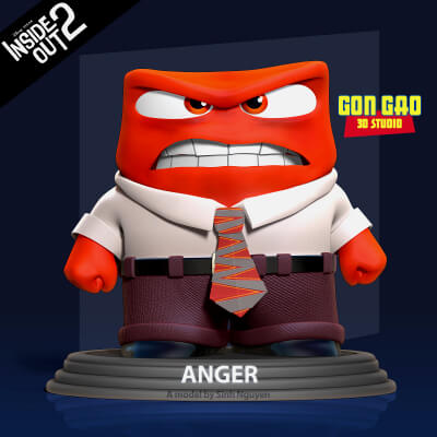 The Rage of Anger - Inside Out 2 Fanart 3D Model by Sinh Nguyen
