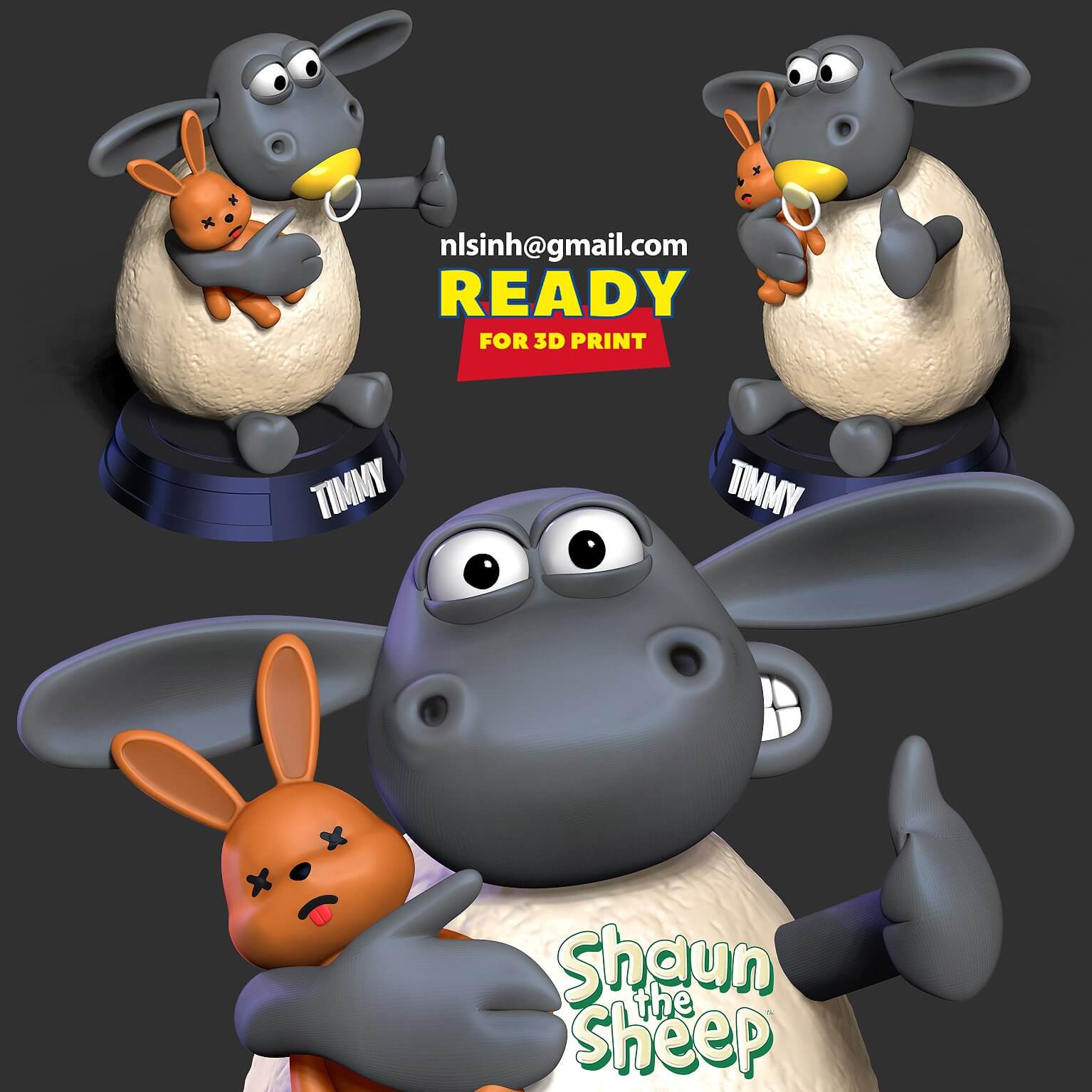 Timmy - Shaun The Sheep 3D Model by Sinh Nguyen