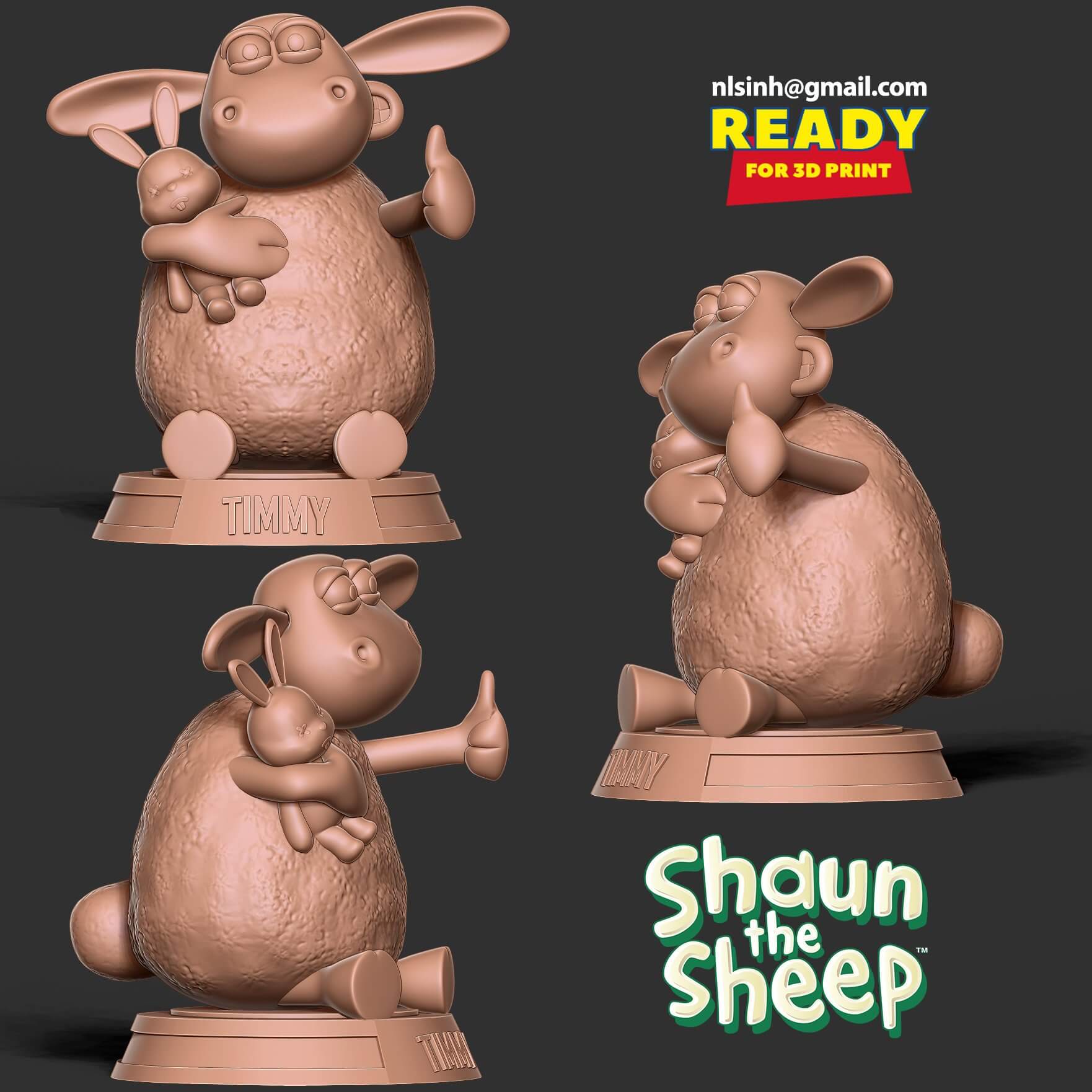 Timmy - Shaun The Sheep 3D Model by Sinh Nguyen