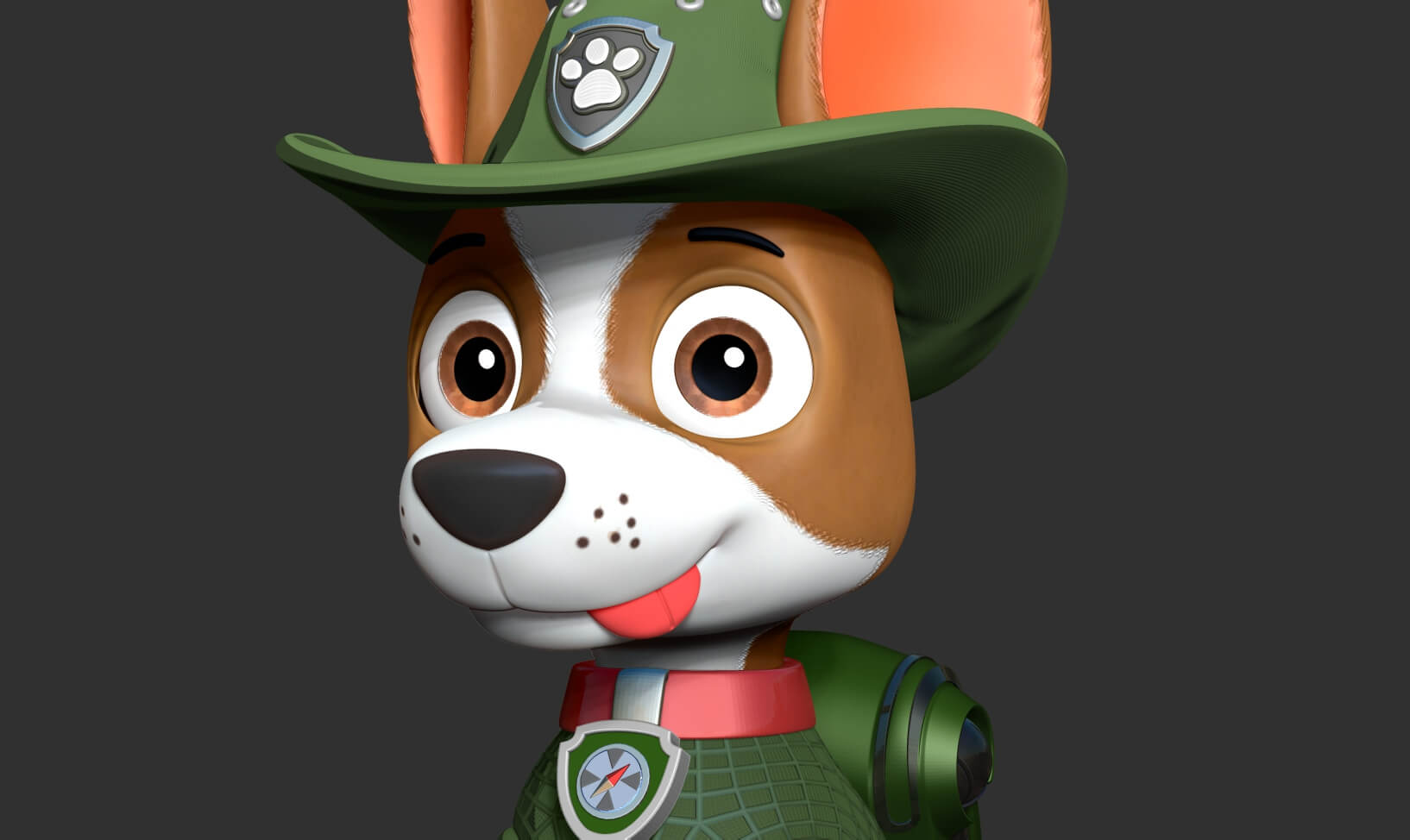 Tracker - Paw Patrol Fanart 3D Model by Sinh Nguyen