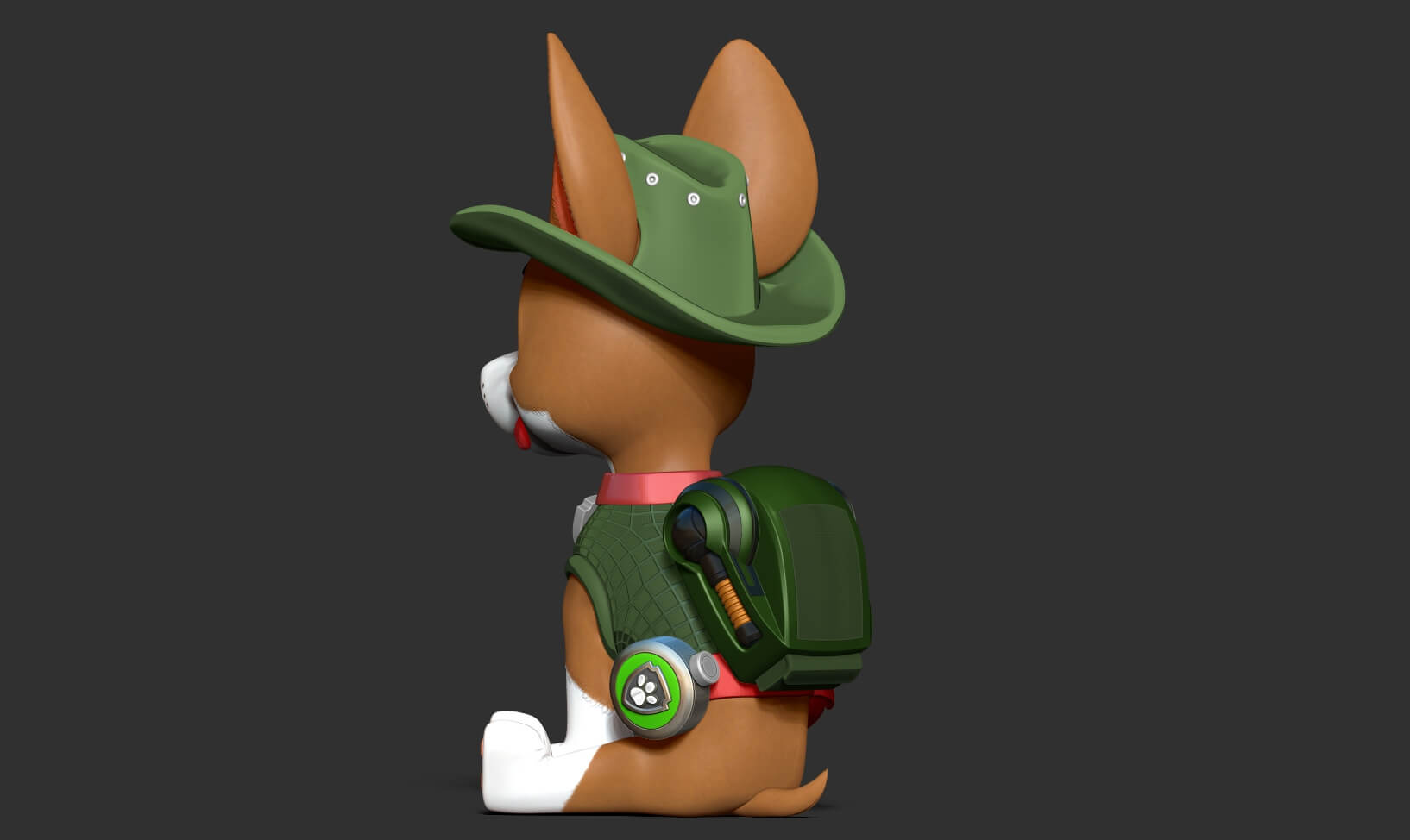 Tracker - Paw Patrol Fanart 3D Model by Sinh Nguyen