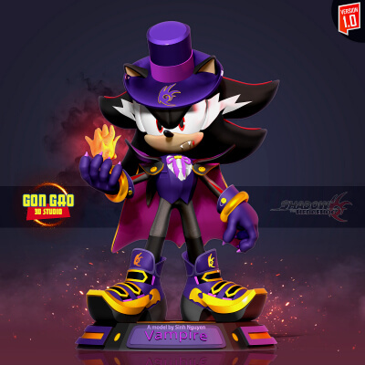 Vampire Shadow The Hedgehog - 3D Model by Sinh Nguyen
