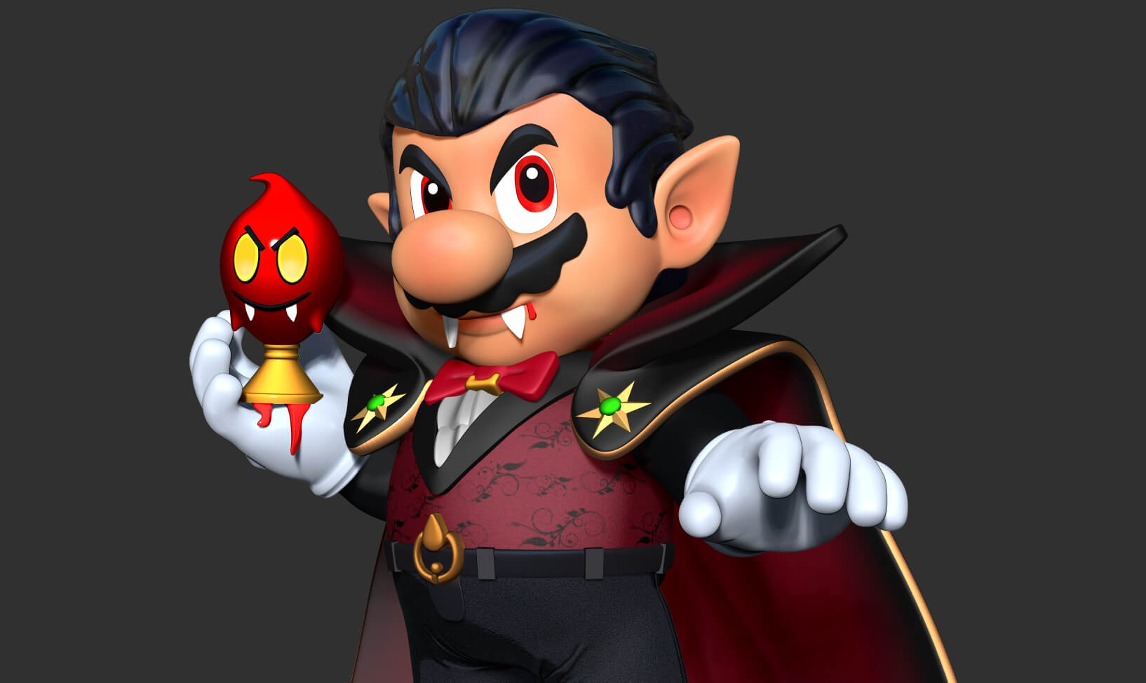 Vampire Super Mario - 3D Model by Sinh Nguyen