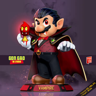 Vampire Super Mario - 3D Model by Sinh Nguyen
