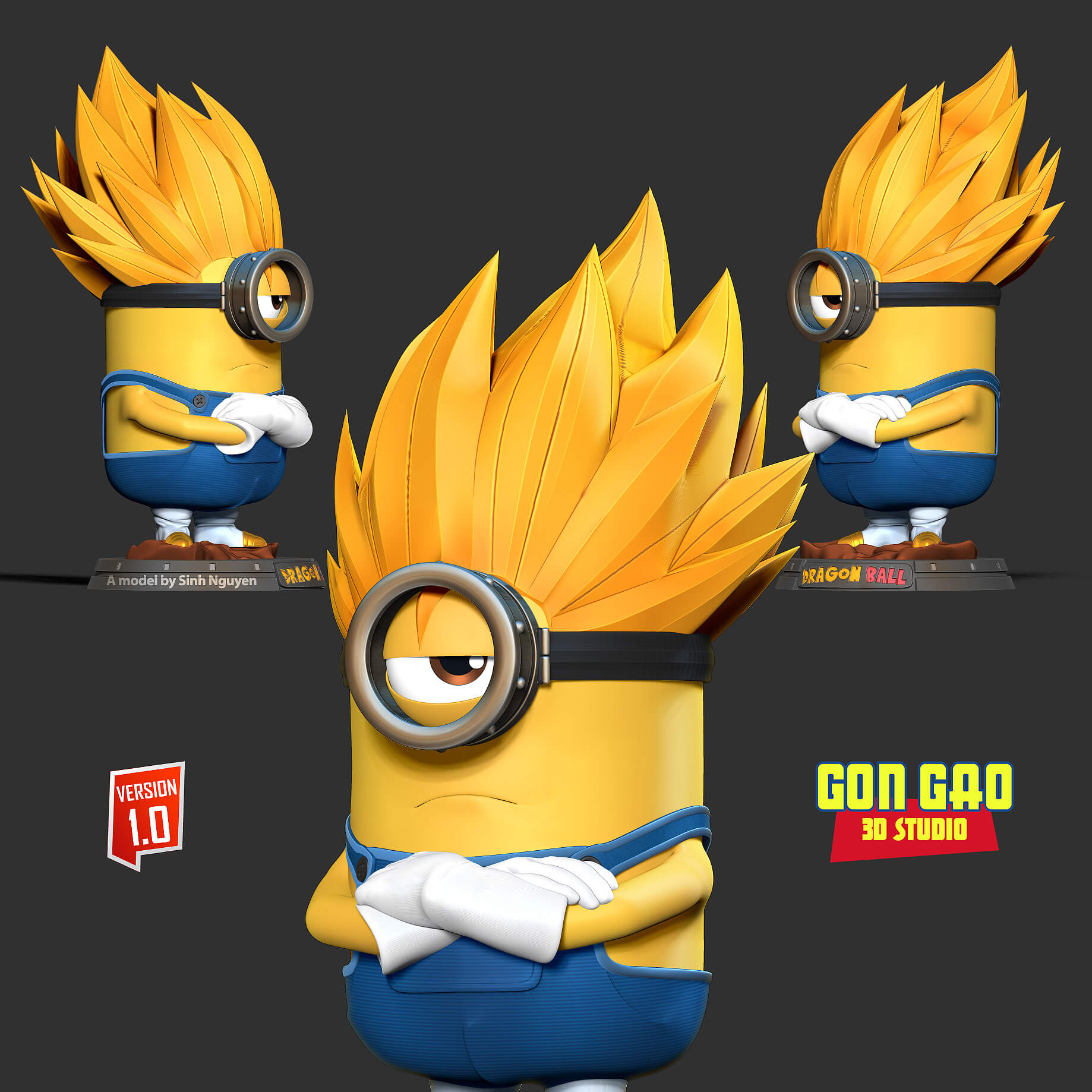 Vegeta Minion - 3D Model by Sinh Nguyen