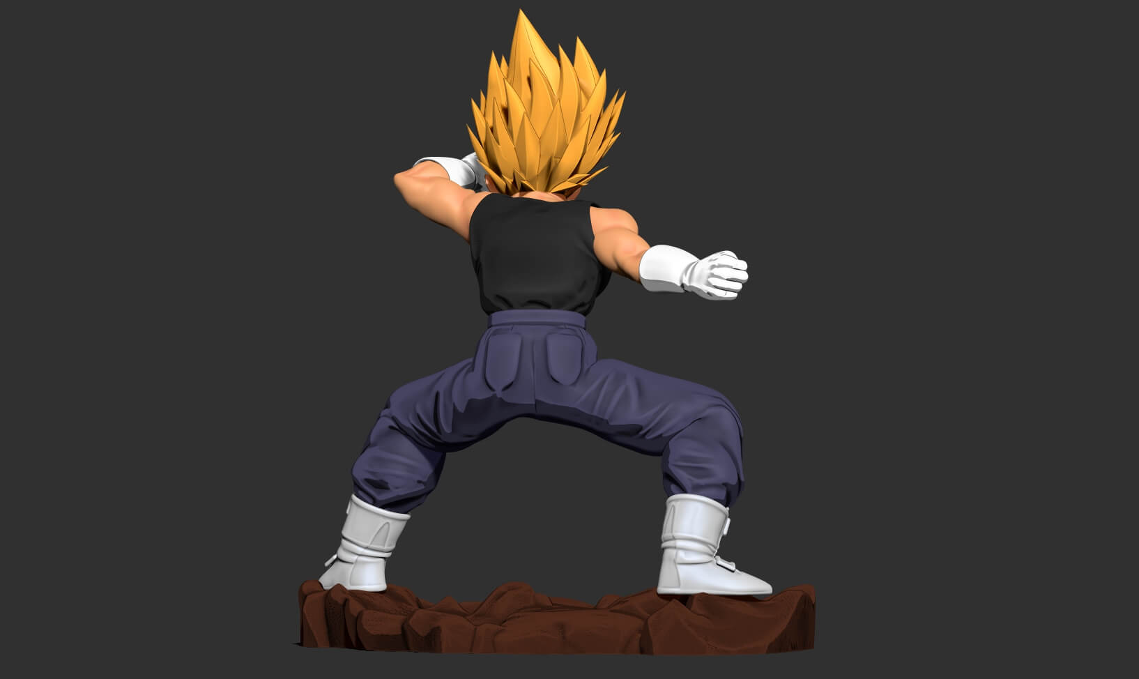 Vegeta Took a Defensive Stance - 3D Print Model by Sinh Nguyen