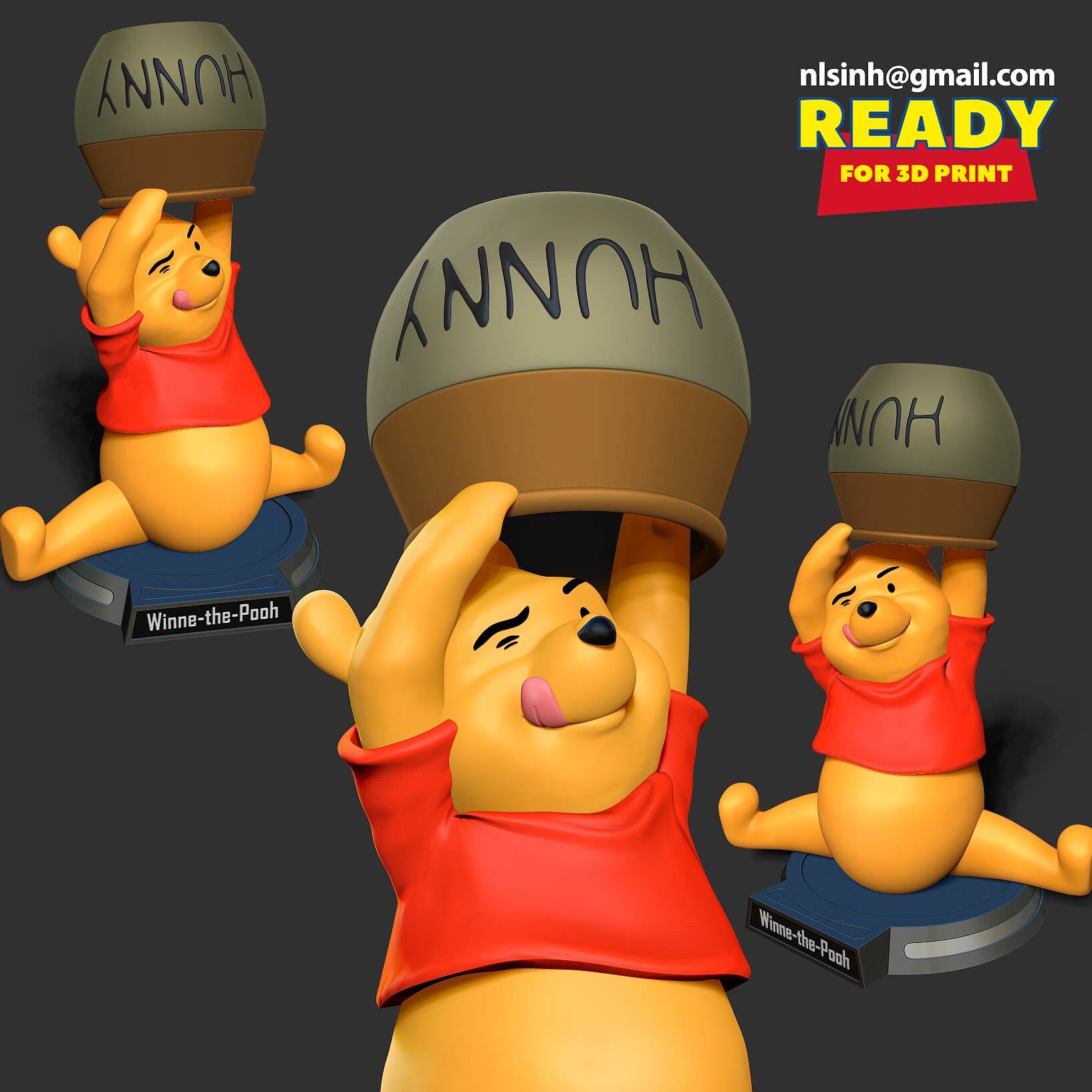Winnie-the-Pooh 3D Model by Sinh Nguyen