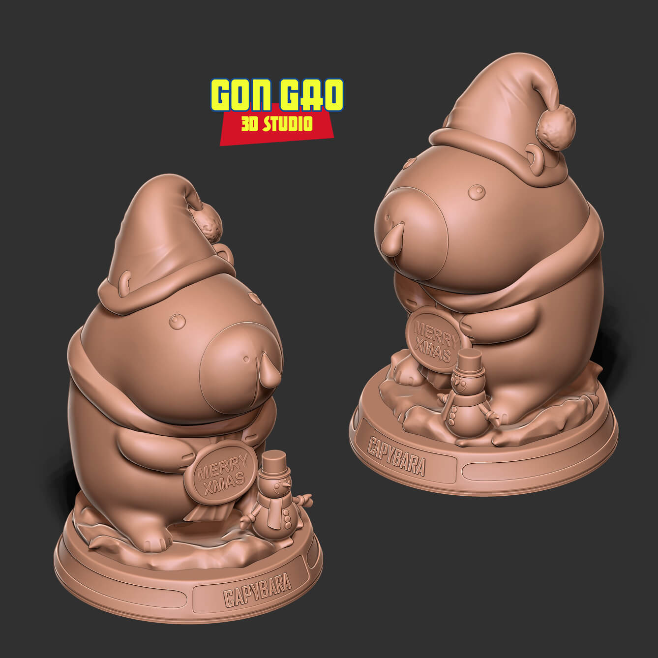 Winter Capybara - 3D Model by Sinh Nguyen