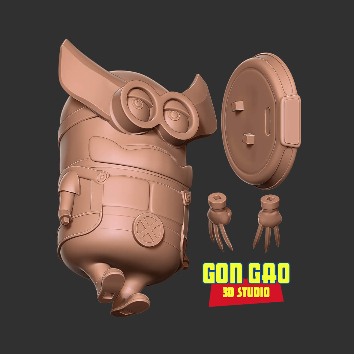 Wolverine Minion - 3D Model by Sinh Nguyen