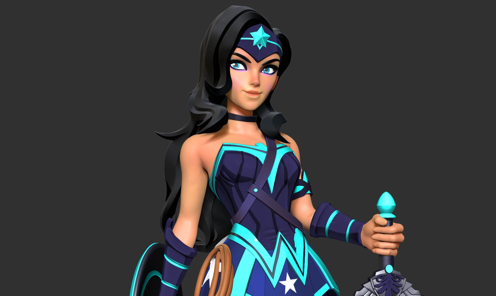 Wonder Woman - Multiversus Fanart 3D Model by Sinh Nguyen