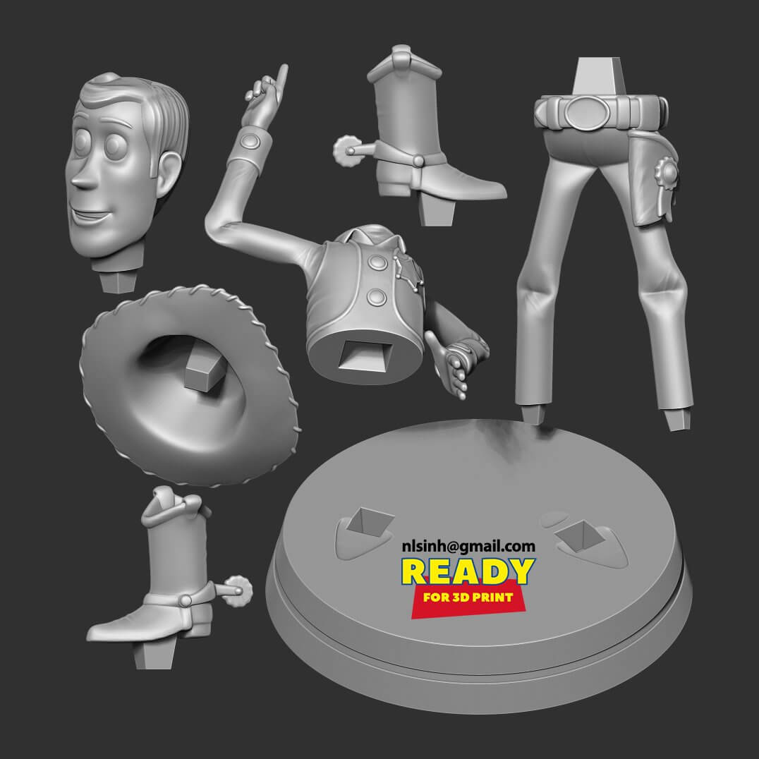 Woody - Toy Story Fanart 3D Model by Sinh Nguyen