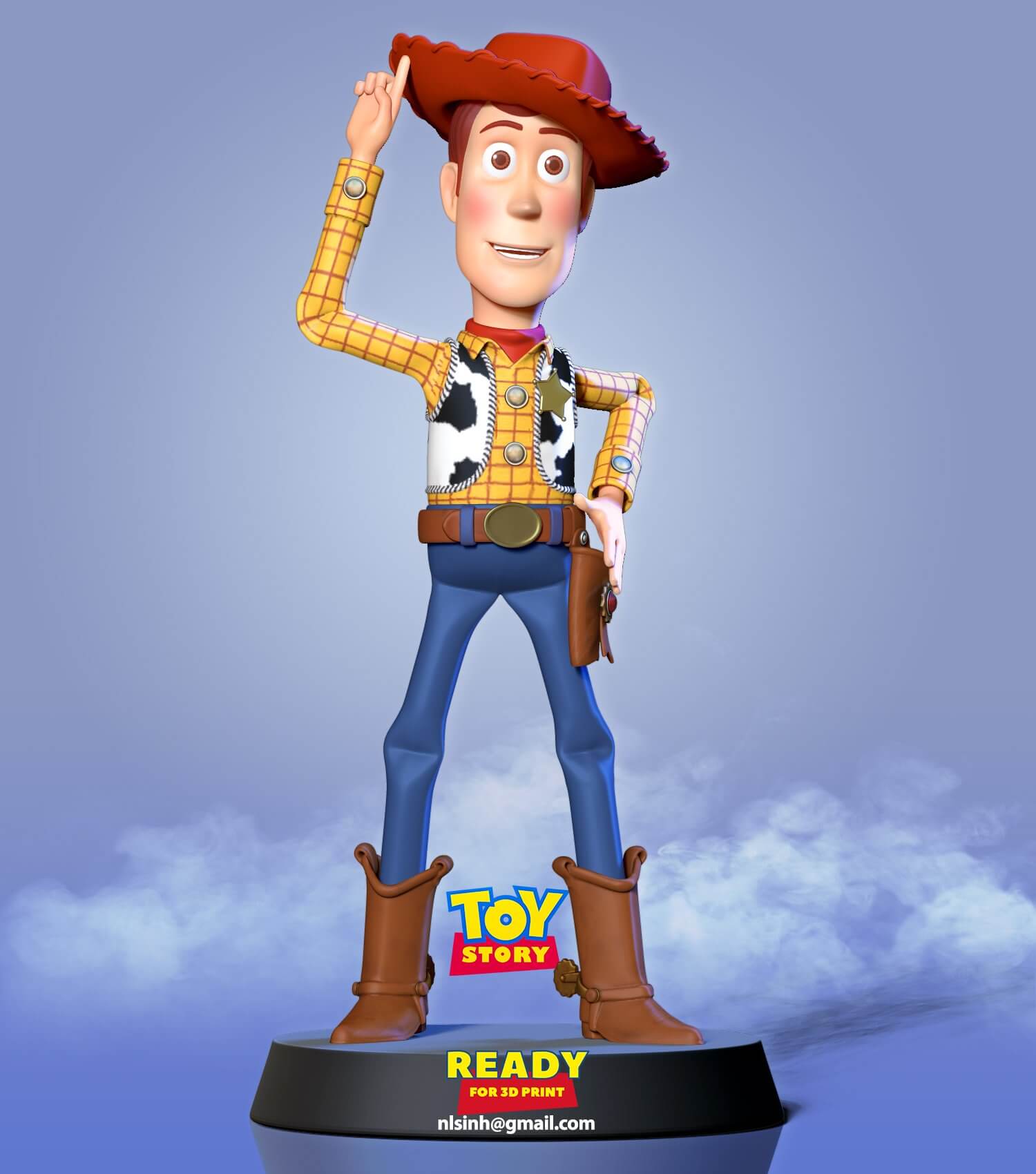 Woody - Toy Story Fanart 3D Model by Sinh Nguyen