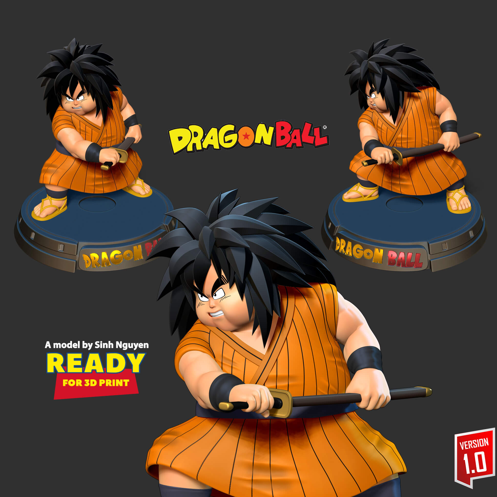 Yajirobe - Dragon Ball Fanart 3D Model by Sinh Nguyen