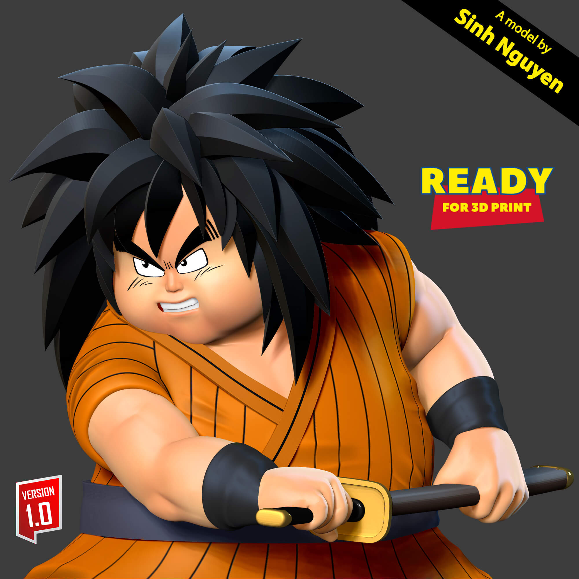 Yajirobe - Dragon Ball Fanart 3D Model by Sinh Nguyen