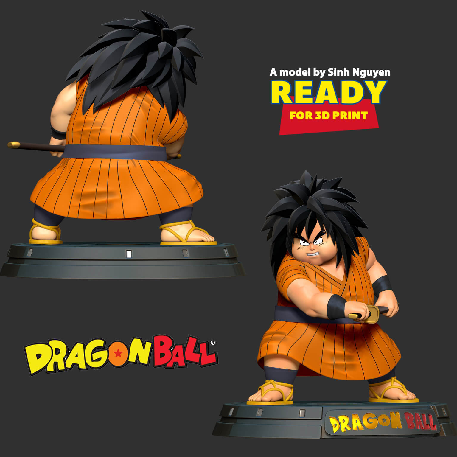 Yajirobe - Dragon Ball Fanart 3D Model by Sinh Nguyen
