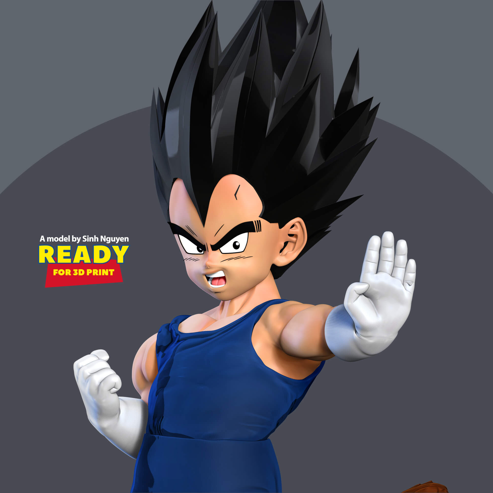 Young Vegeta - 3D Model by Sinh Nguyen