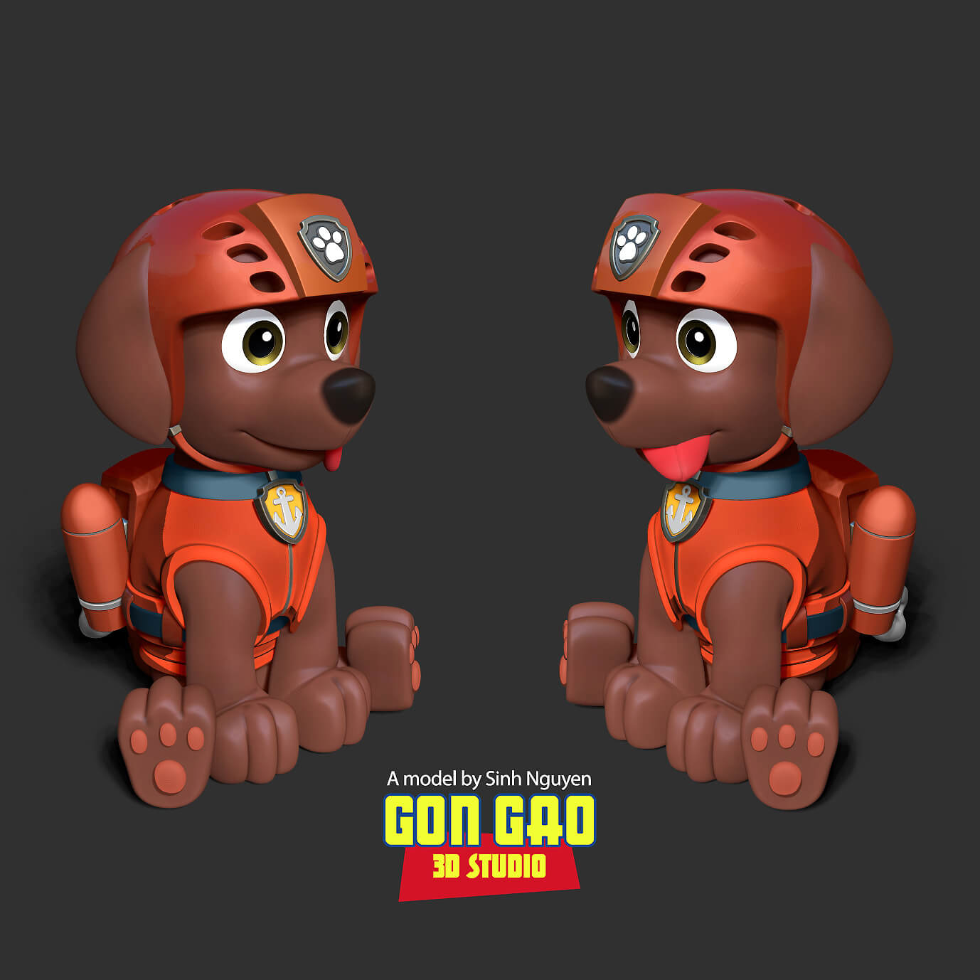 Zuma Paw Patrol Fanart 3d Print Model By Sinh Nguyen