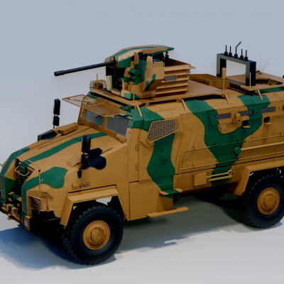 BMC Kirpi MRAP Include Inside Fully Rigged - 3D Model by Sirios-3D