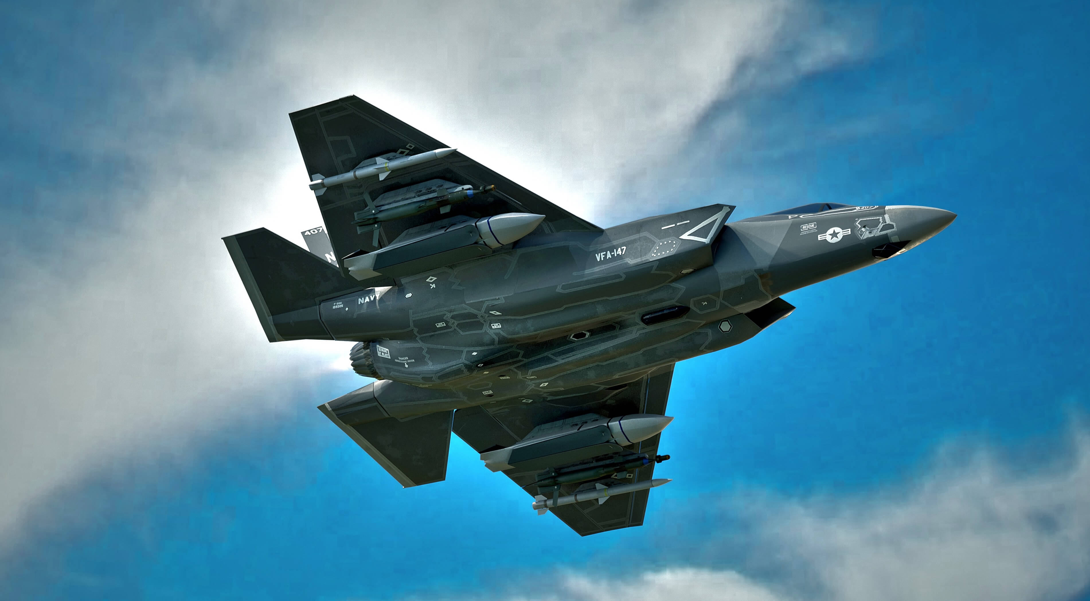 F-35C Lightning II Rigged with High Resolution Cockpit 3D Model by ...