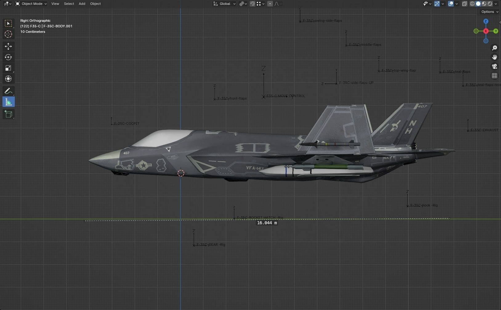 F-35C Lightning II Rigged with High Resolution Cockpit 3D Model by ...