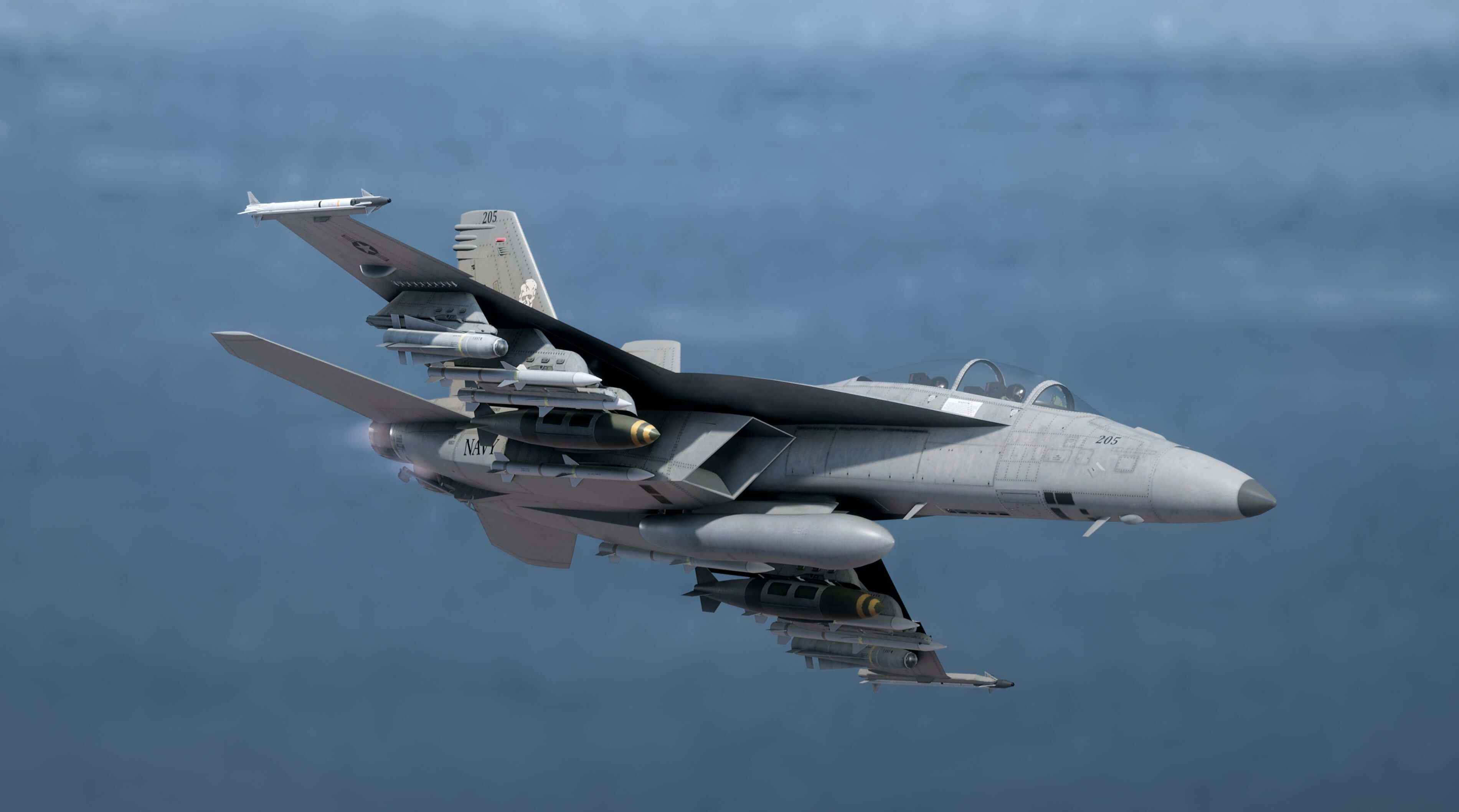 F18F Super Hornet-Rigged with Cockpit Changeable Decal-Text 3D Model by ...