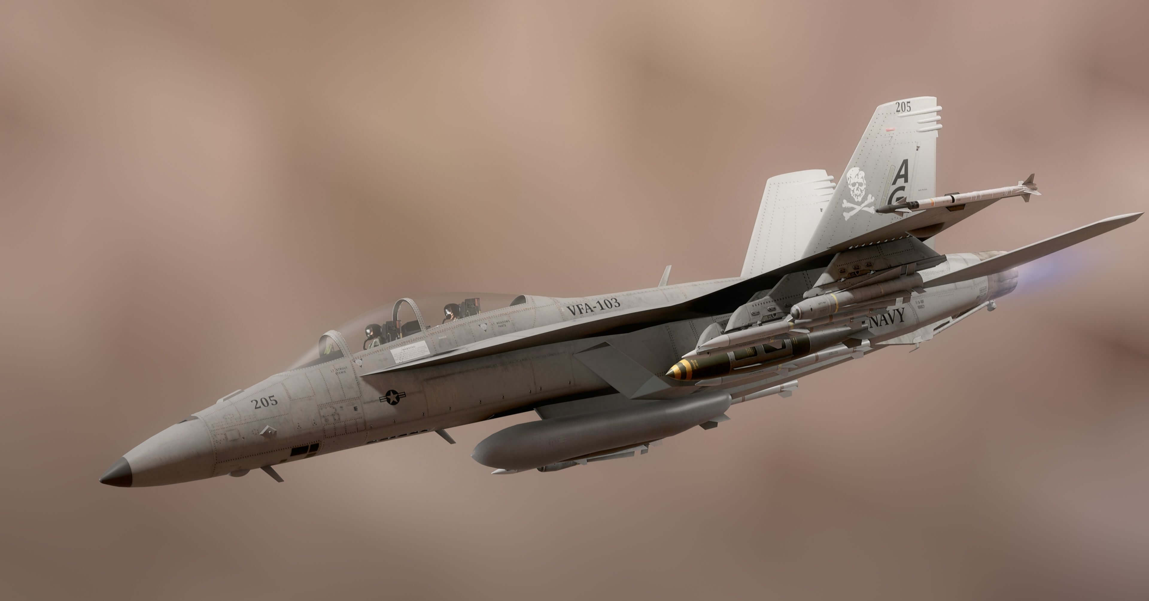 F18F Super Hornet-Rigged with Cockpit Changeable Decal-Text 3D Model by ...