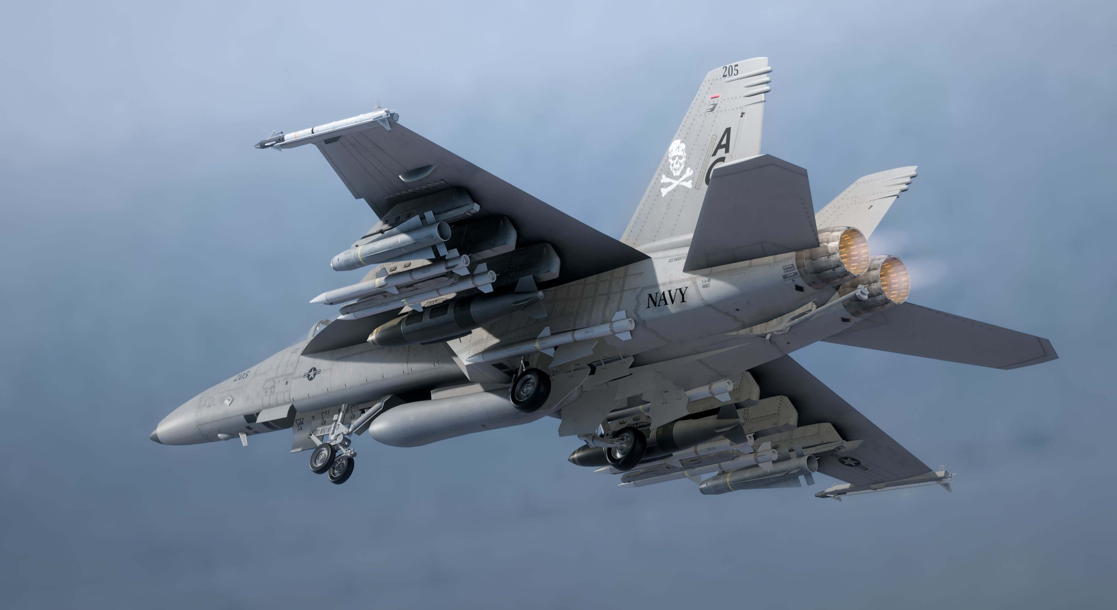 F18F Super Hornet-Rigged with Cockpit Changeable Decal-Text 3D Model by ...