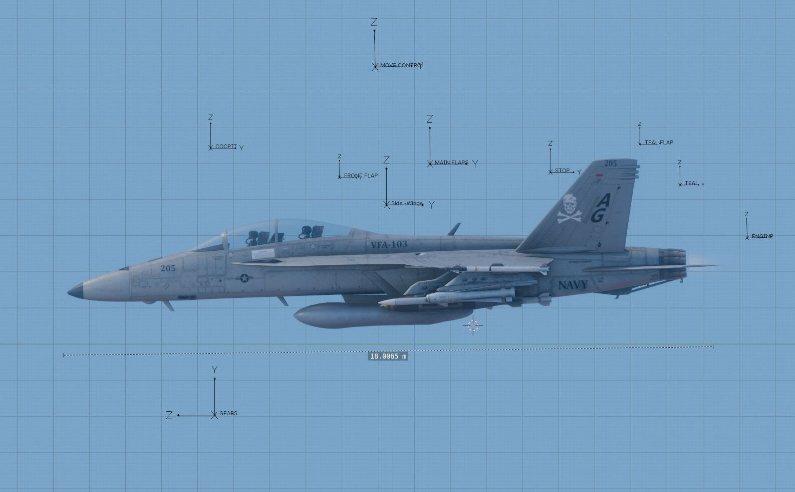 F18F Super Hornet-Rigged with Cockpit Changeable Decal-Text 3D Model by Sirios-3D