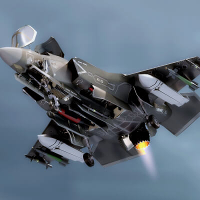 F35B Lightning II Rigged with High Resolution Cockpit - 3D Model by ...