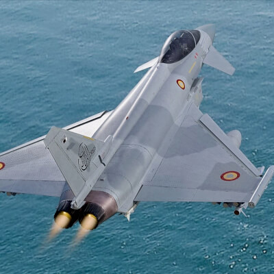 Qatar Eurofighter Typhoon with High Resolution Cocpit - 3D Model by ...