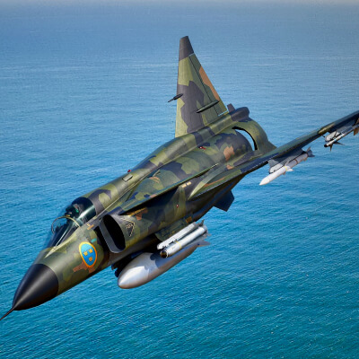 Saab 37 Viggen Forest-High Quality Cockpit-Fully Rigged 3D Model by ...