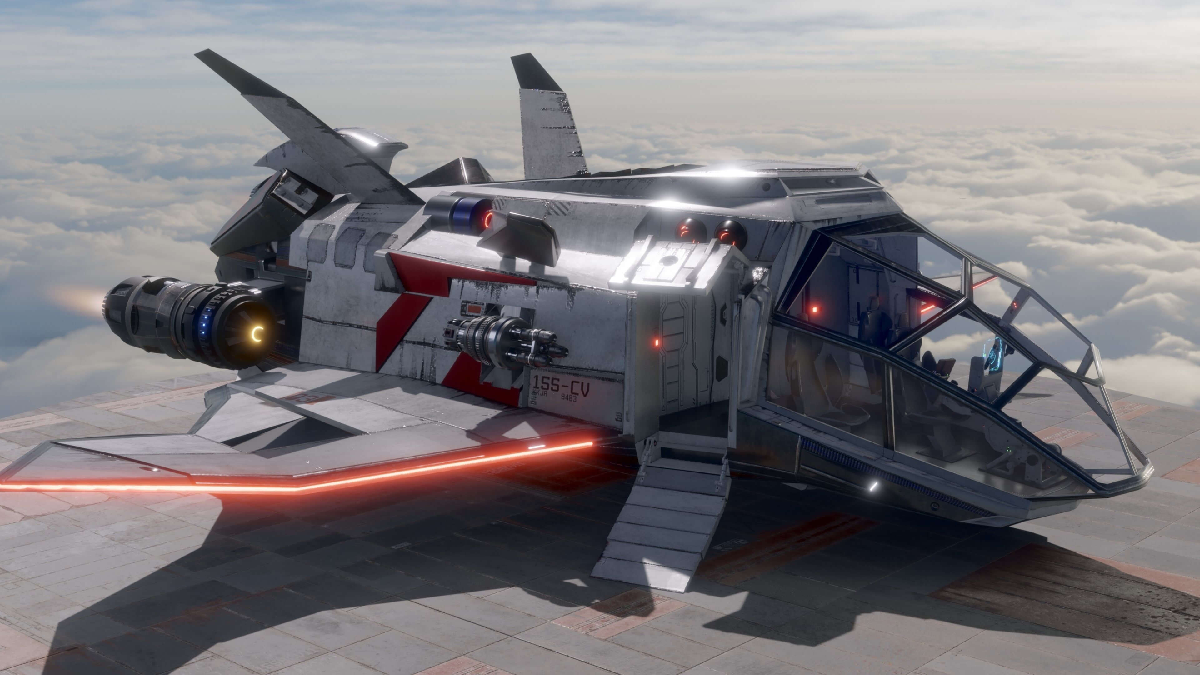 Space Ship - Rigged - Fully Textured - include inside 3D Model by Sirios-3D