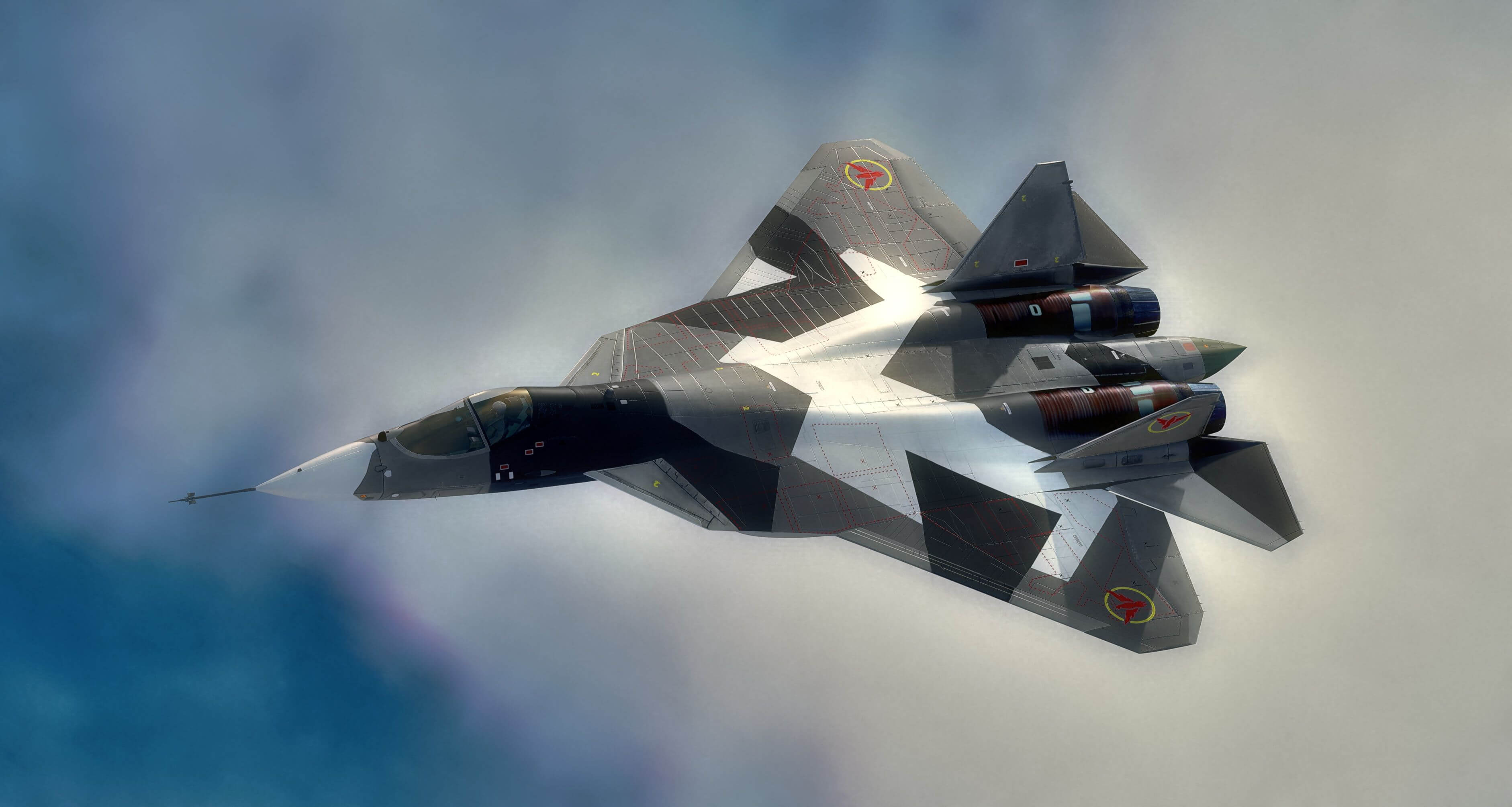 SU57 Felon-Topgun With Cocpit-Fully Rigged-High Res 3D Model by Sirios-3D