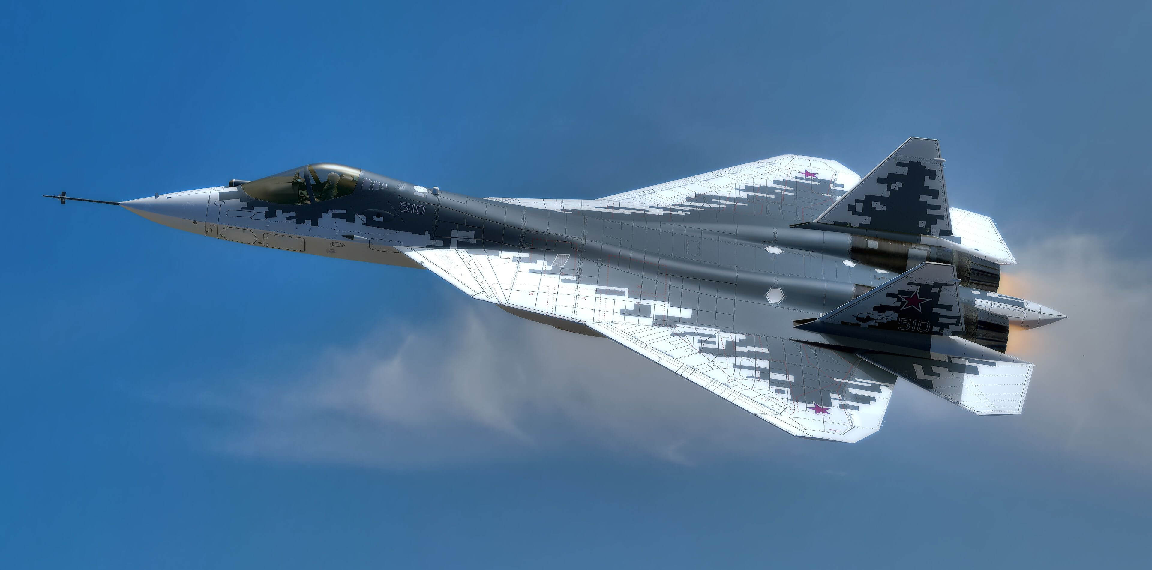 SU57 Felon-Topgun With Cocpit-Fully Rigged-High Res 3D Model by Sirios-3D