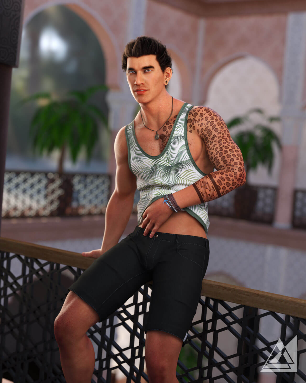 Copacabana Style 3D Render, Digital Art by sithlordsims