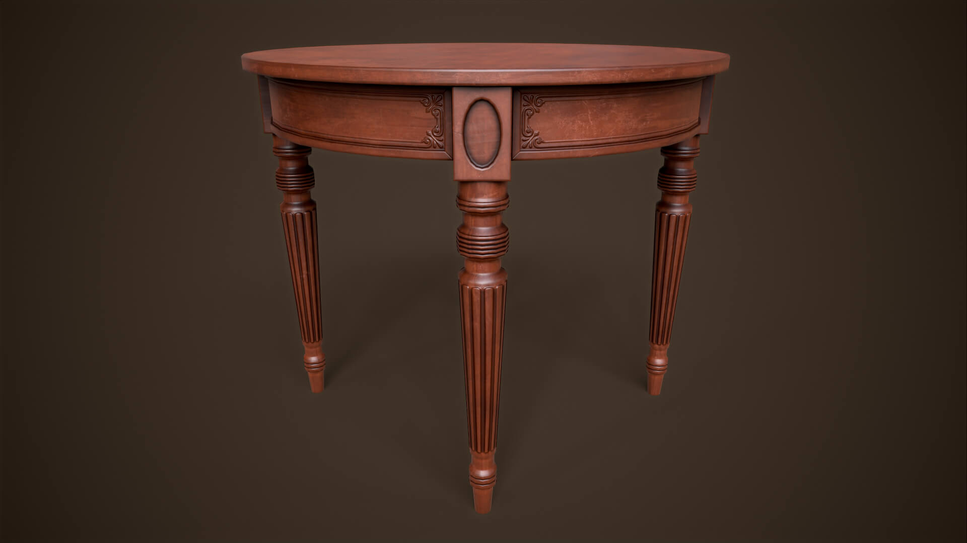Classic Vintage Round Table - 3D Model by siup