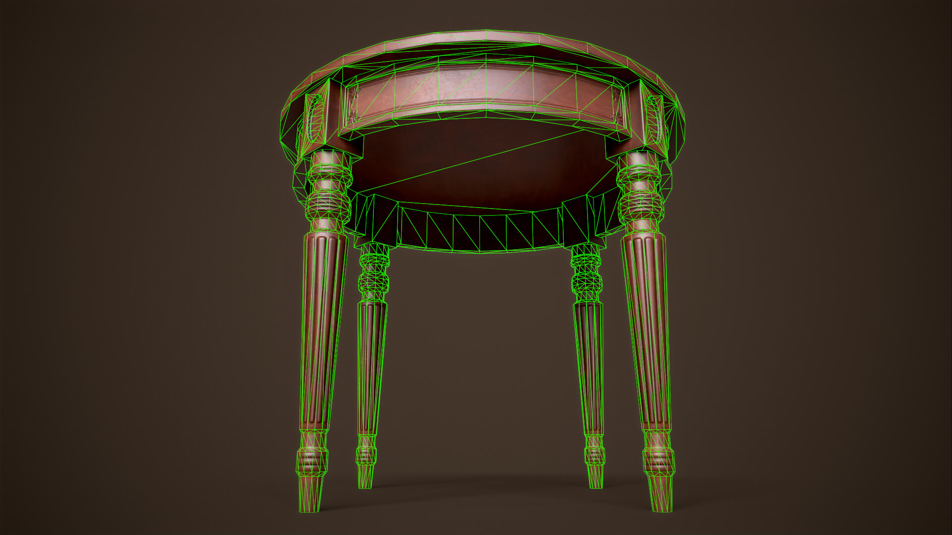 Classic Vintage Round Table - 3D Model by siup