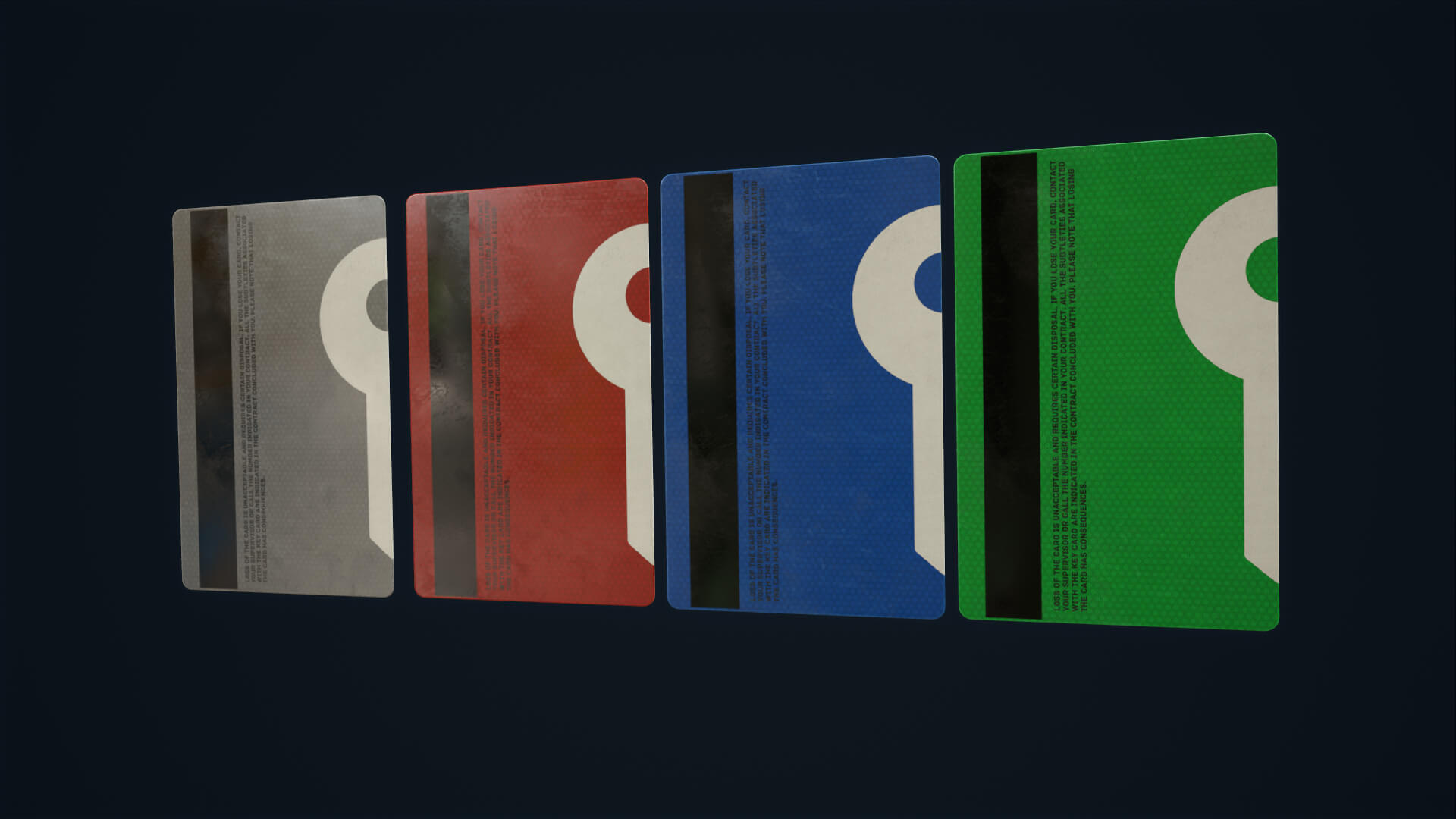 Code Lock and Key Card - 3D Model by siup