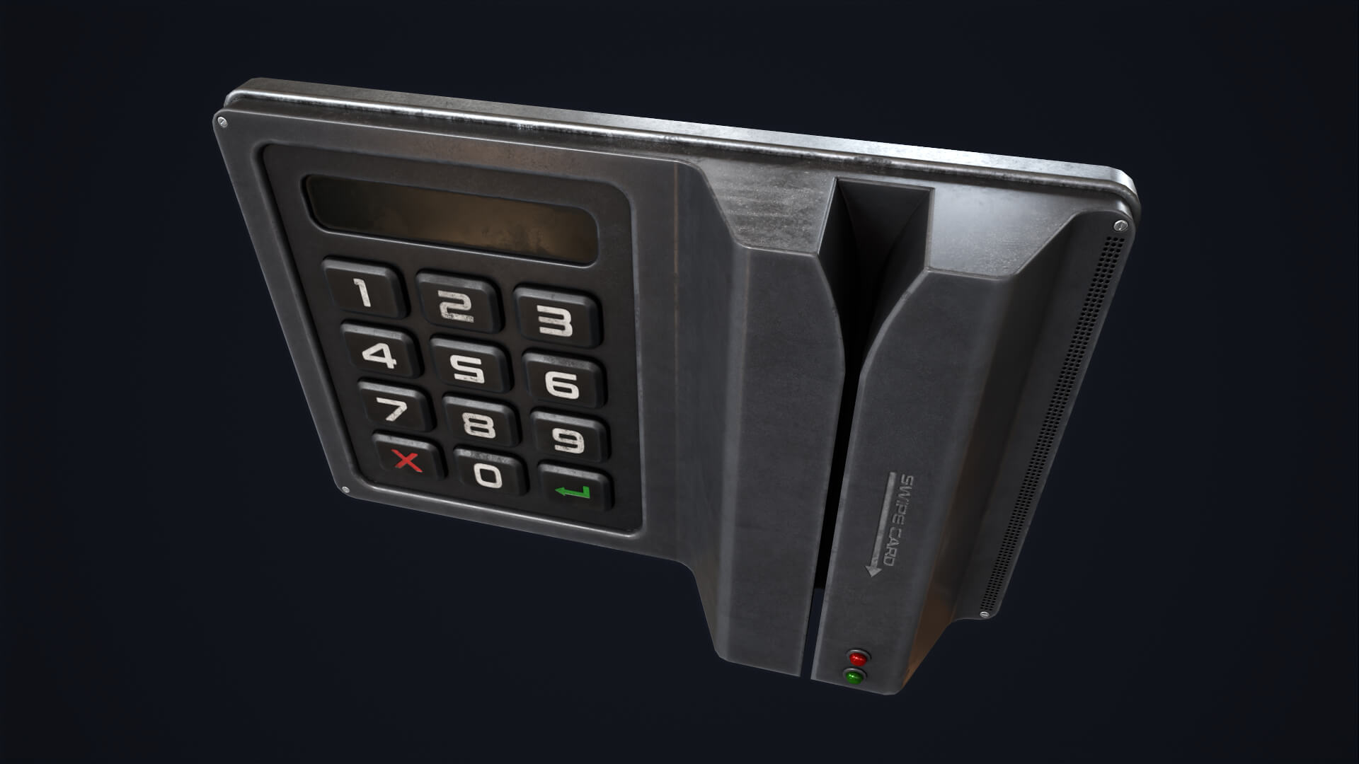 Code Lock and Key Card - 3D Model by siup