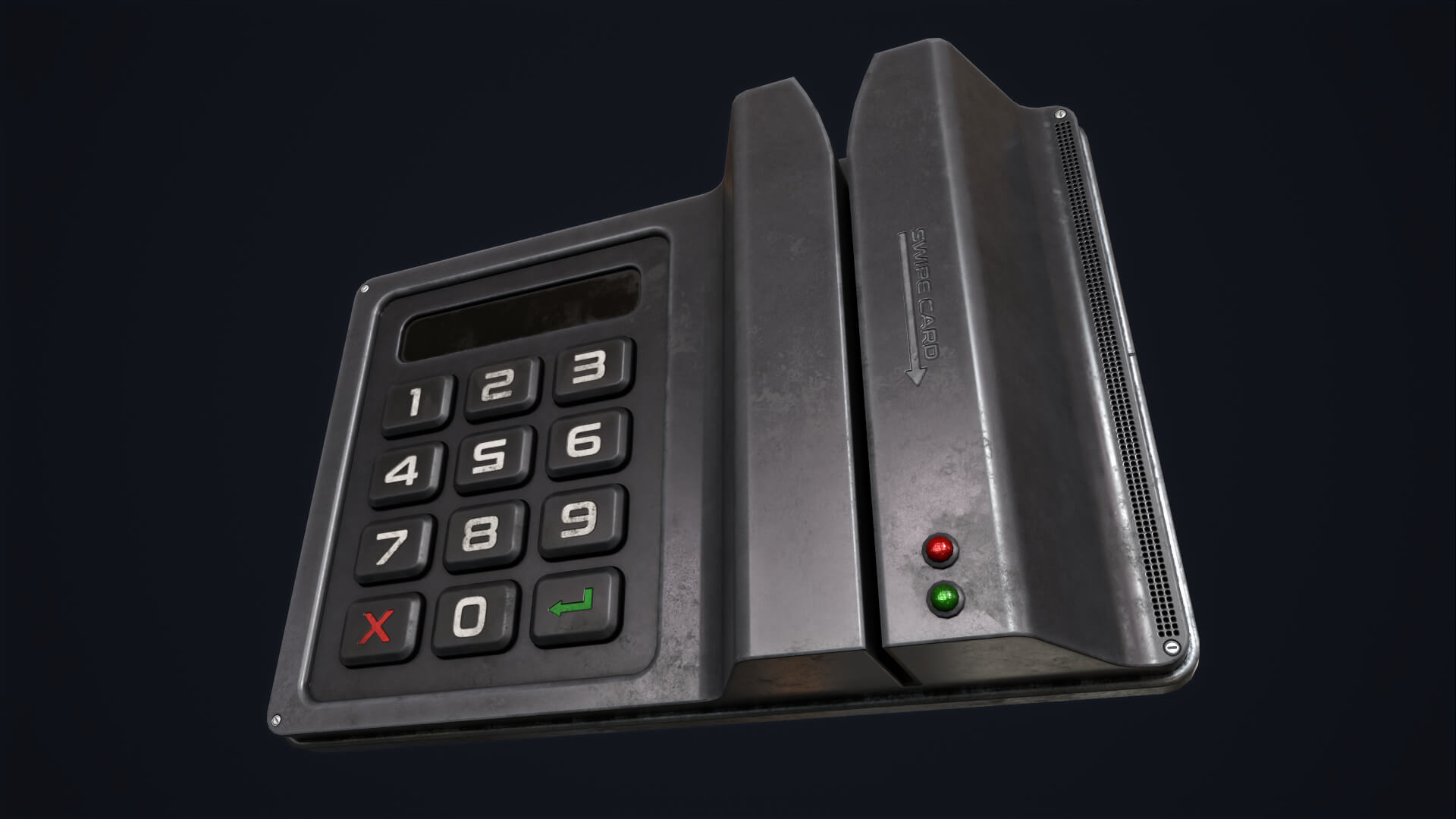 Code Lock and Key Card - 3D Model by siup