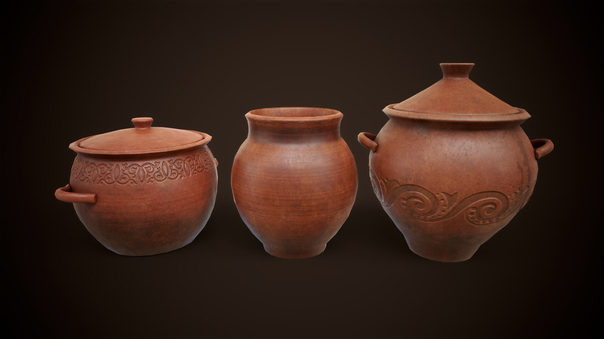 Medieval Clay Tableware Pack - 3D Model by siup