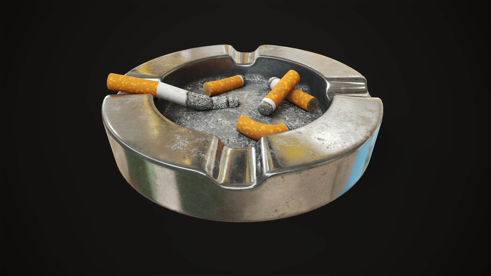 Metal Ashtray - 3D Model by siup