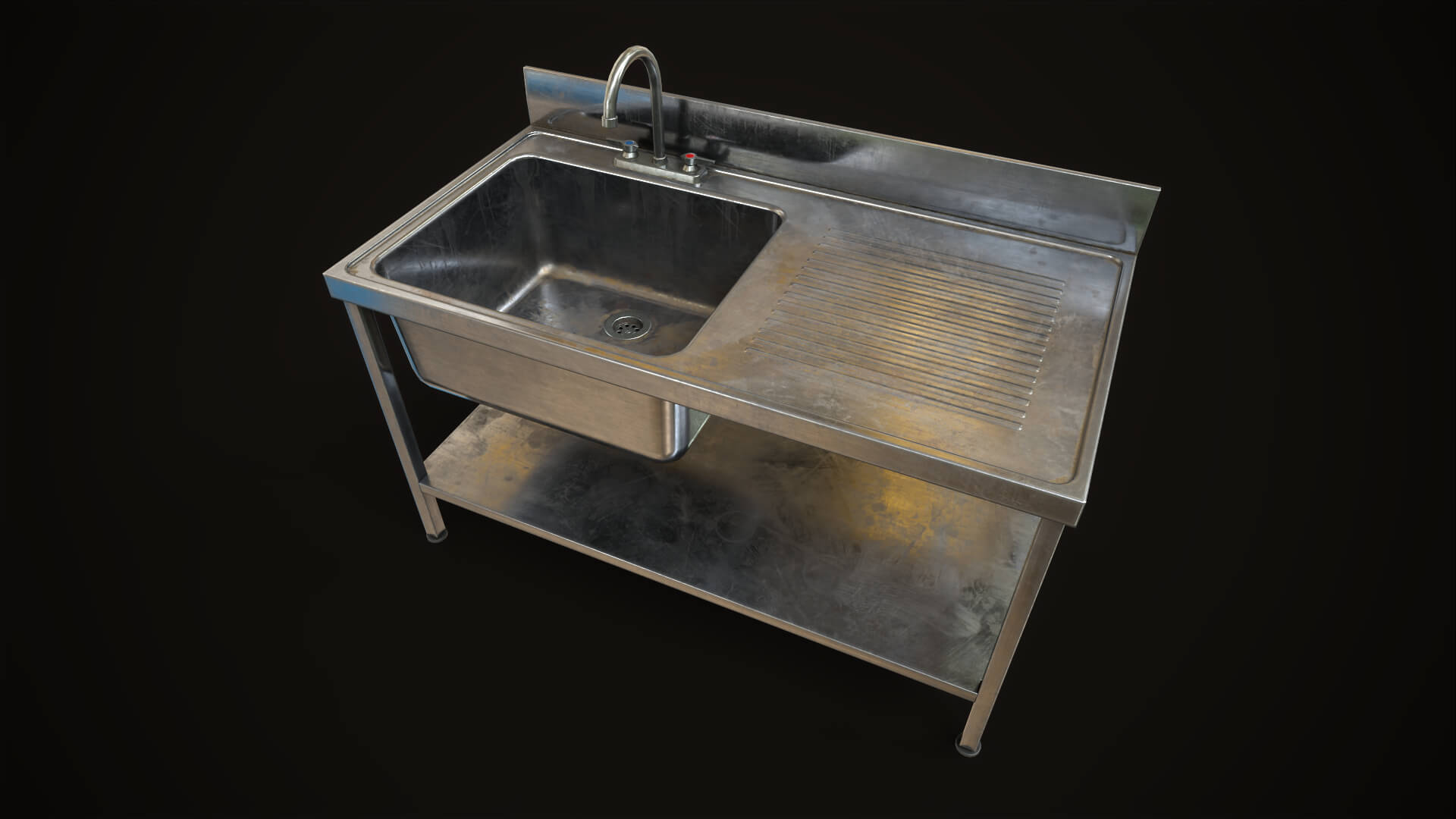 Metal Industrial Sink - 3D Model by siup