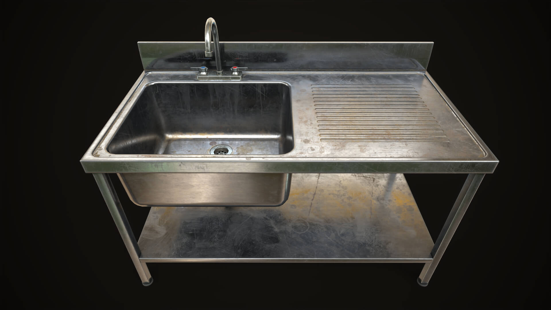 Metal Industrial Sink - 3D Model by siup
