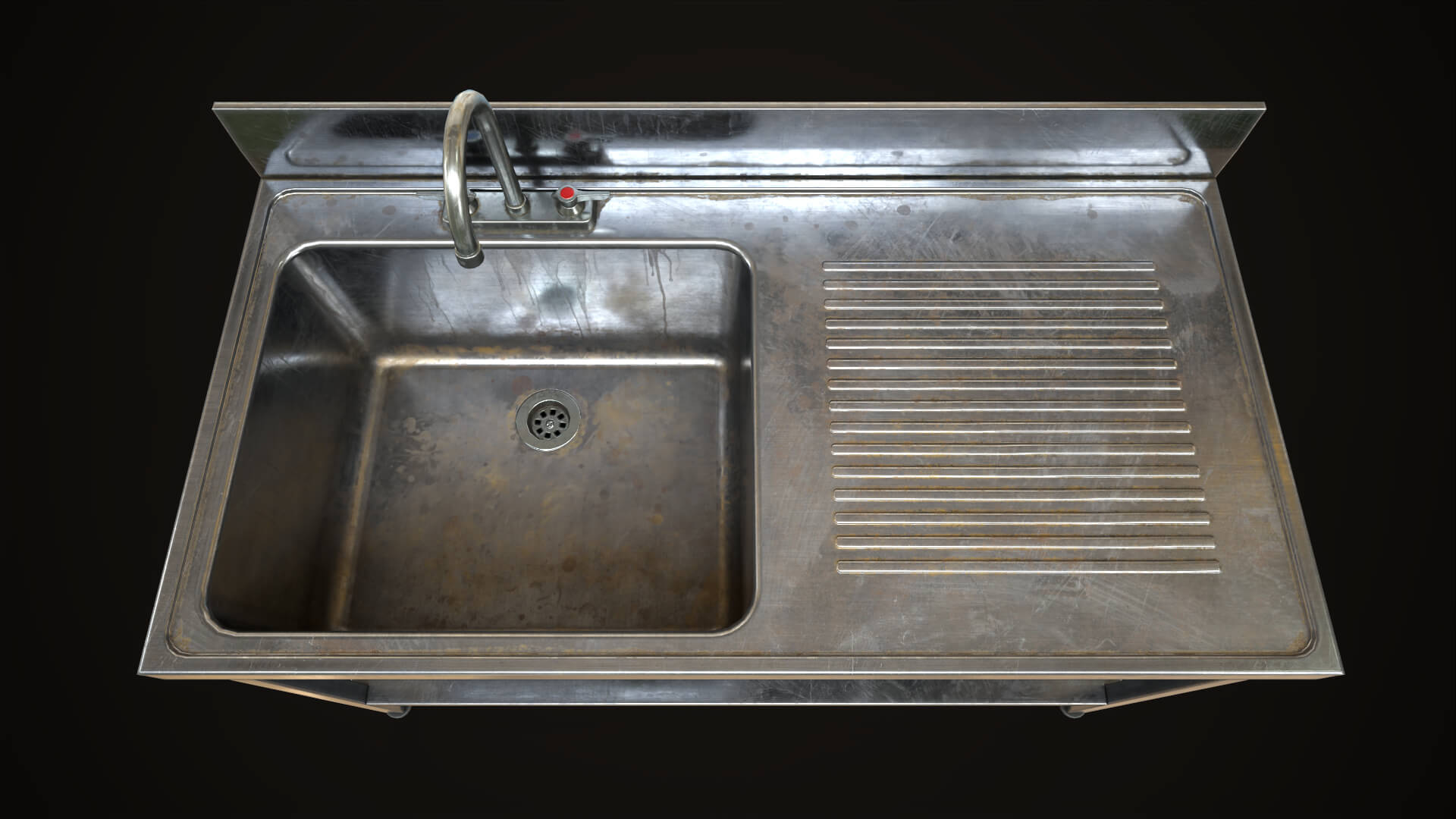 Metal Industrial Sink - 3D Model by siup
