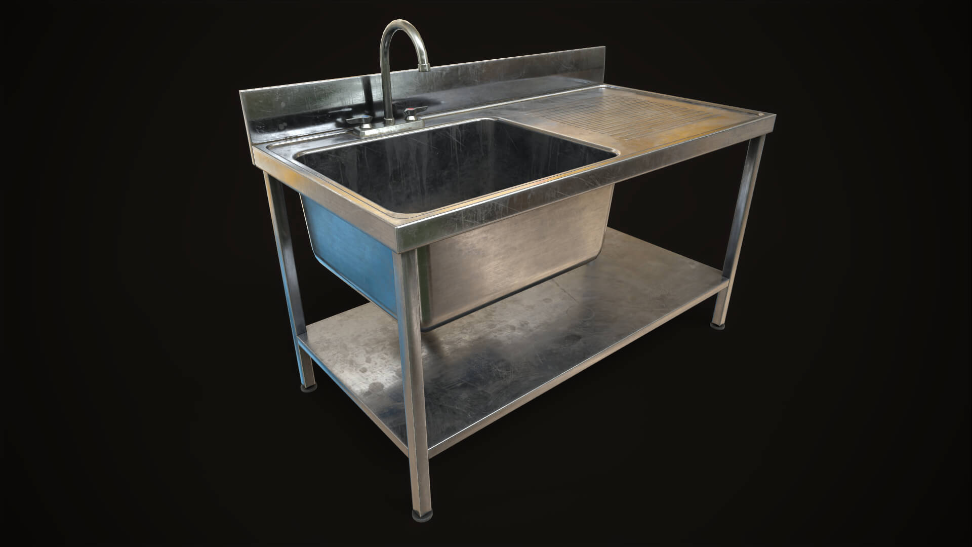 Metal Industrial Sink - 3D Model by siup