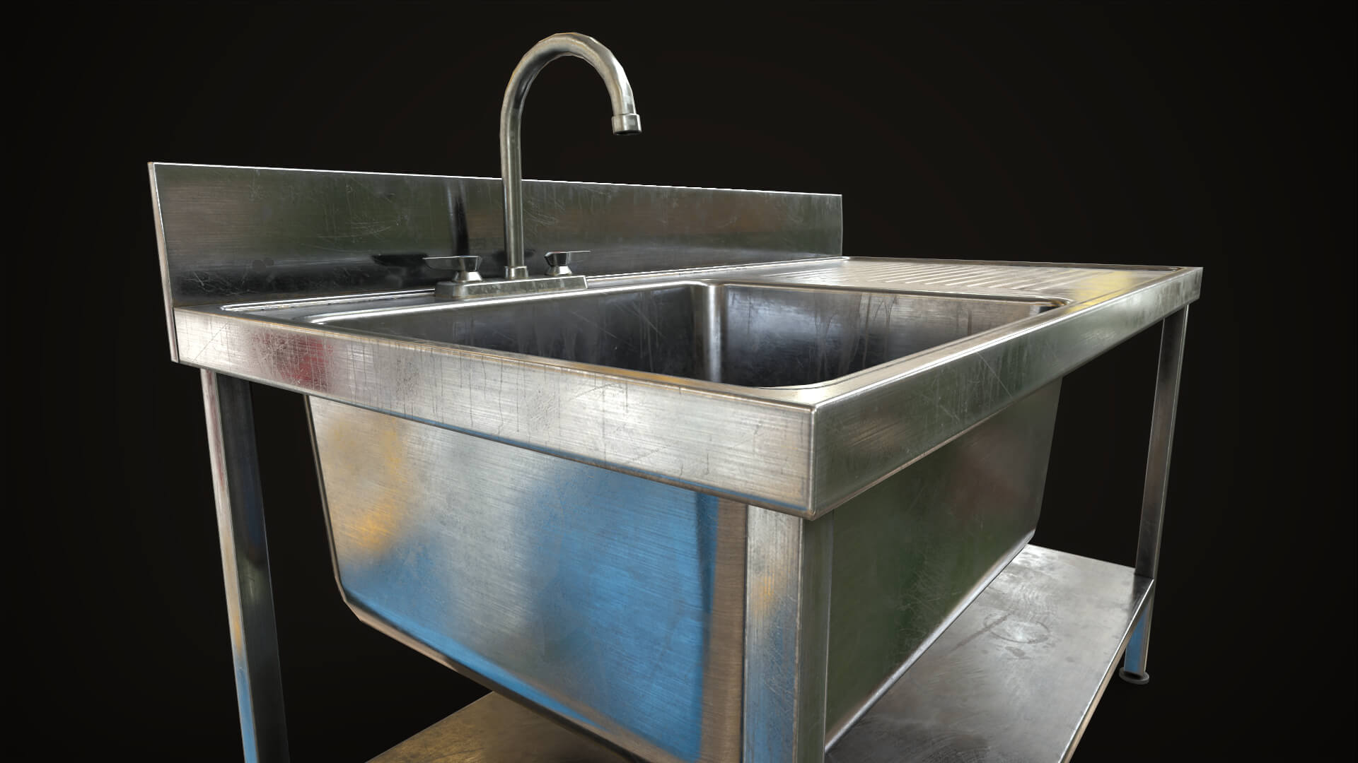 Metal Industrial Sink - 3D Model by siup