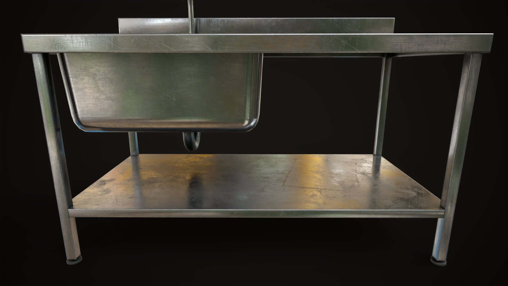 Metal Industrial Sink - 3D Model by siup